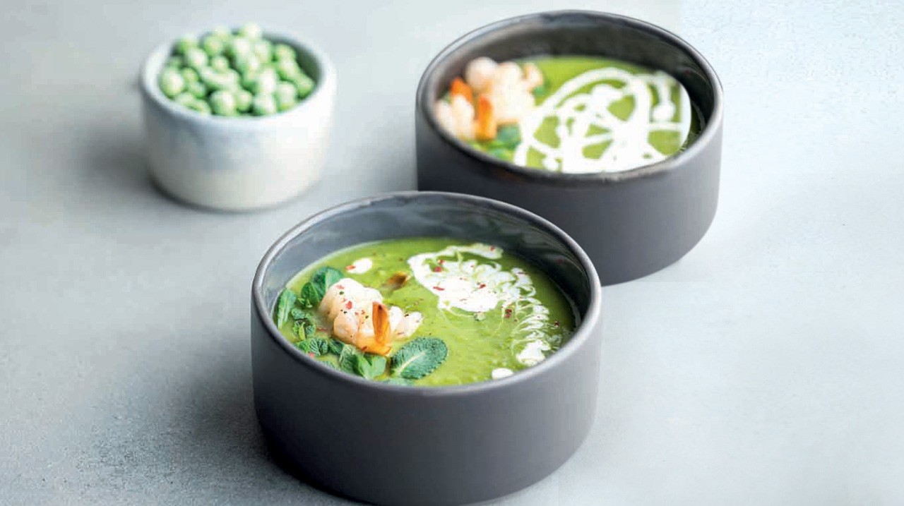 Recept: Krem juha od graška s mentom i kozicama | Dobar tek